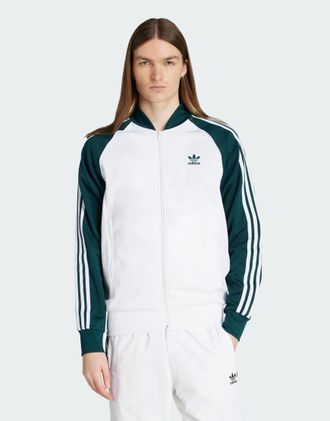 adidas Originals Adicolor Classics SST - Veste de survêtement - Lierre et blanc
