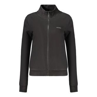 Guess Lang&auml;rmeliges Sweatshirt mit Rei&szlig;verschluss - - Sweatshirts & Hoodies - Damen - Schwarzk - XS