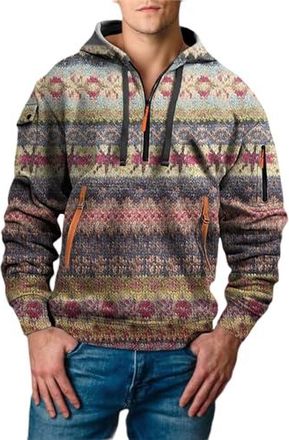 Generic Sweat à capuche imprimé floral 3D pour homme, pull à motif floral dynamique pour jeunes, sweat à capuche pour homme, jaune, XXL