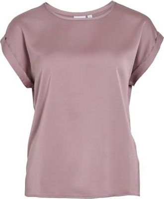 Vila Vila Viellette S/S Satin Top-Noos, Toadstool, 38 Femmes
