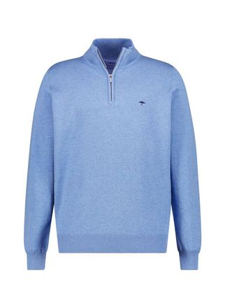 Fynch-Hatton Fynch-Hatton Herren Pullover blau Baumwolle unifarben