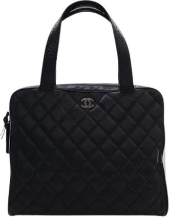 Chanel Pre-owned Vintage Caviar Leather Handbag - Femme - Pre-owned - Noir - Taille: ONE Size