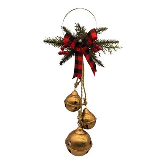 Generico Festliche Glocken Ornament - Robuster Metall Baumanh&auml;nger | Rustikale Schleifen H&auml;ngende Dekoration f&uuml;r Zuhause Garten T&uuml;r Wand Tischdecke Weihnachtsf