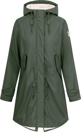 Derbe Friese Tidaholm Damen Regenjacke Oliv Gefüttert 40 | Regenmantel | Frauen | mit Futter | Hamburg | Friesennerz | Warm