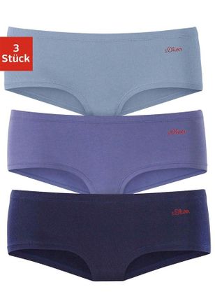 s.Oliver Hipster S.OLIVER, Damen, Gr. 44/46 (XL), blau (blaufarben), Jersey, Obermaterial: 90% Baumwolle, 10% Elasthan (LYCRA), unifarben, k&ouml;rpernah, Unterhose