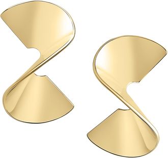 Classyandfabulous Jewelry Ohrringe LOVERSIZE TWISTED SHAPE Earrings - Gold