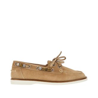 Pinko Suede leather boat shoes Woman 36