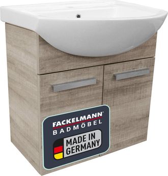 Fackelmann Waschtischunterschrank A-VERO / Badschrank mit ged&auml;mpften Scharnieren / Ma&szlig;e (B x H x T): ca. 62,5 x 64 x 35 cm / hochwertiger Schrank f&uuml;rs Bad / Korp