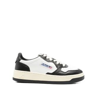 Autry Femme, Chaussures, Blanc, Taille: 35 EU Medalist Low Leather Baskets