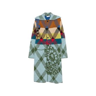 Dries Van Noten Argyle Blumen Pullover mit offenem Kragen - - Knitwear - Herren - Mehrfarbig - M