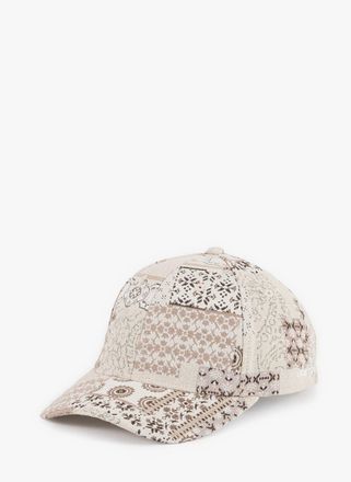 Les Deux Casquette patchwork jacquard en coton m&eacute;lang&eacute;