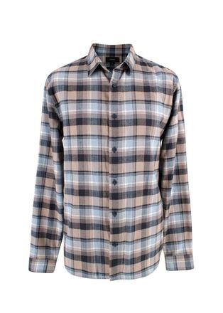 Vince Blue and Beige Check Cotton Shirt Size M