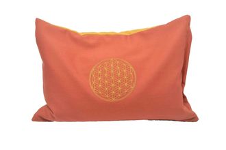 Generic Kissen mit der Blume des Lebens Orange/Verschiedene Kräuter zur Auswahl/Alles waschbar