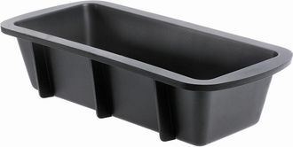 De Buyer 1984.24 Rechteckige Silikon-Form Cake, Edelstahl, schwarz, 26.6 x 13 x 9 cm