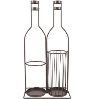 BESPORTBLE DECORNIJIA Metall Weinflaschenhalter Flaschenst&auml;nder mit Glatten Kanten Praktischer Weinregal Aufbewahrung f&uuml;r K&uuml;che und Wohnzimmer Elegantes Multifun