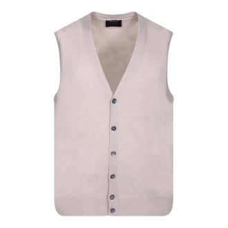 Dell'Oglio Kaschmirweste mit V-Ausschnitt - - Knitwear - Herren - Beige - L