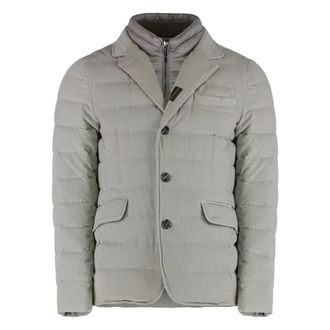 Moorer Gepolsterte Jacke mit Reverskragen - - Jackets - Herren - Grau - XL