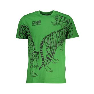 Cavalli Kurz&auml;rmeliges T-Shirt - - Tops - Herren - Gr&uuml;n - 2XL