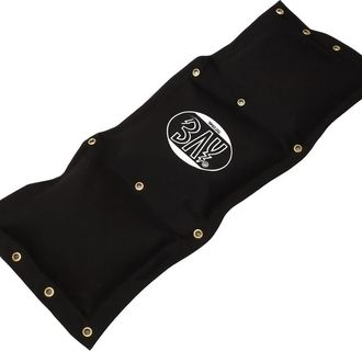 Bay 3-Kammern schwarz Wand-Schlagpolster FERTIG GEF&Uuml;LLT Schlagkissen, Sandsack, Boxsack, 115 cm, Wandsandsack, Makiwara, Wandschlagpolster, Wandschlagkiss