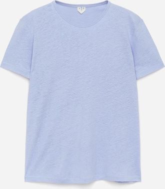 Arket T-Shirt Aus Leinenmischung -Blau