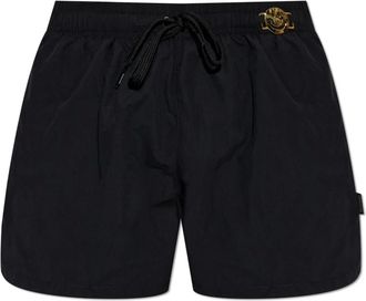 Moschino Homme, Maillots de bain, Noir, Taille: S Short de bain avec un appliqu&eacute;