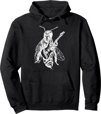 Seembo Biene spielt Gitarre, Gitarrist, Lustiger Insektenrock-Musiker Pullover Hoodie