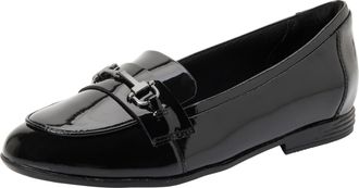 Clarks Unisex FinjaLoafer Y. Shoe, Black Pat, 37.5 EU