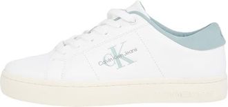 Calvin Klein CK Jeans Baskets Classiques pour Femme LOWLACEUP LTH WN YW0YW01444 - Blanc (Bright White/Blue Surf), 3.5 UK, Blanc Brillant Bleu Surf, 3.5 UK