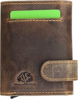 Greenburry Vintage Geldbörse RFID Leder Portemonnaie braun