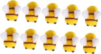 Cabilock 30 St&uuml;ck Teiliges Wollfilz Bienen Kleine Handgemachte Bienen deko f&uuml;r DIY Bastelprojekte Bunte Filzornamente zum Aufn&auml;hen Kleidung H&uuml;te und Partydekor