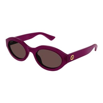 Gucci Minimal Oval Sonnenbrille - - Accessories - Damen - Lila - 53 MM