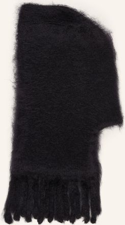 Acne Studios Mohair-Schal Mit Kapuze schwarz