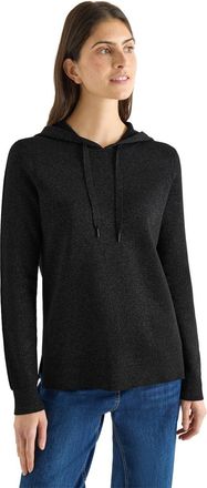 Cecil Jacquard Hoodie mit Glitzer Black XXL