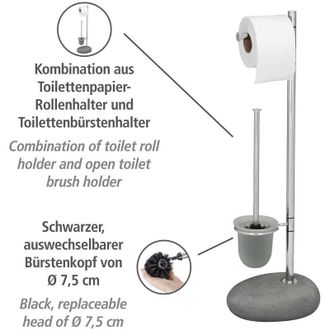 WENKO Stand WC-Garnitur Pebble Stone Grey - Wenko
