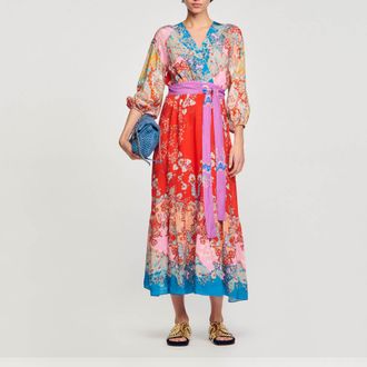 Sandro Langes Wickelkleid