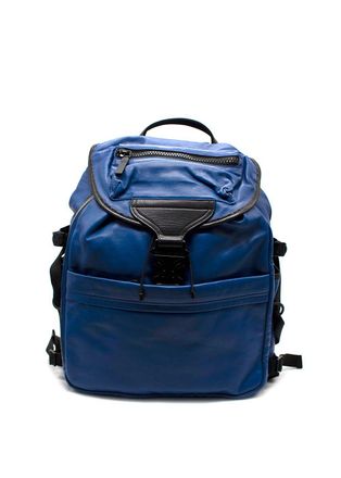 Alexander McQueen Electric Blue Leather Backpack