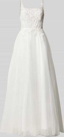 Unique Abendkleid mit Spitzen- und Paillettenbesatz