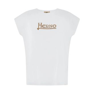 Herno Interlock Jersey T-Shirt - - Tops - Damen - Grau - M
