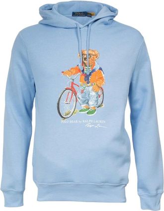 Polo Ralph Lauren Homme, Sweatshirts et sweats &agrave; capuche, Bleu, Taille: S Bear Print Sweat &agrave; capuche