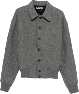 Jacquemus Homme, Vestes, Gris, Taille: L Manteau en laine grise