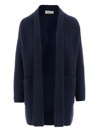 Bruno Manetti cardigan en maille &agrave; design c&ocirc;tel&eacute; - Bleu