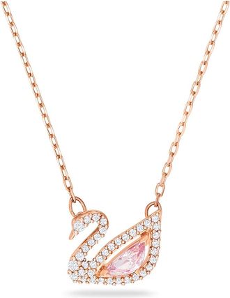 Swarovski Swan Halskette Schwan, Rosa, 18k ros&eacute;vergoldet