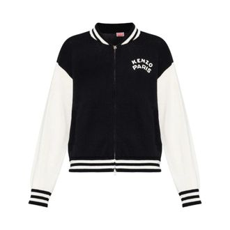 Kenzo Paris Emblem Varsity Cardigan - - Knitwear - Herren - Schwarzk - L