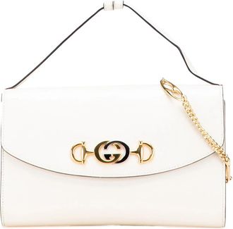 Gucci Hobo Bags - Small Leather Zumi Satchel - Gr. unisize - in Wei&szlig; - f&uuml;r Damen