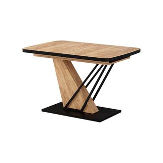 Vicco Esstisch Fenaro, Schwarz/Eiche, 120 x 80 cm ausziehbar