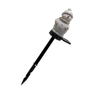 OSALADI Solar Schneemann Lampe LED Gartenleuchte Au&szlig;en Rasenlicht Kreative Schneemannform Dekorative Beleuchtung f&uuml;r Garten Terrasse Innenhof PP Wei&szlig;