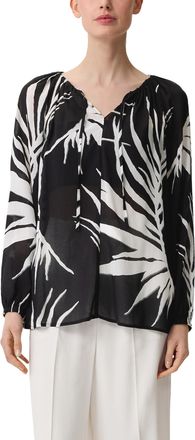 Comma Viskosebluse mit All-Over-Print