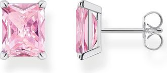 Thomas Sabo Thomas Sabo Ohrstecker mit pinken Steinen aus 925er Sterling-Silber, Höhe: 10mm, H2201-051-9