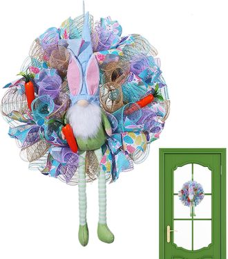 Generic hasenkranz türkranz deko hasenkranz osterhase für eingangstür hasentür hasentür hasentür deko wiederverwendbar hasengirlande für