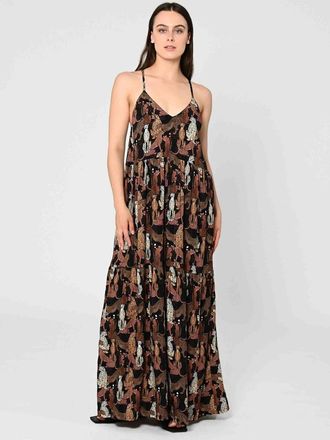Lovjoi Damen vegan Maxikleid Tapajo Wild Cats
